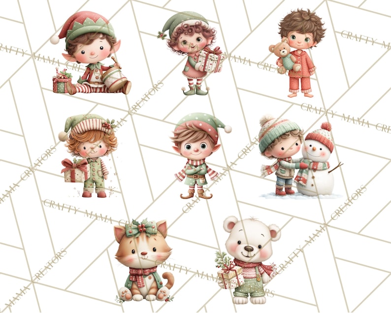 56 Png, Christmas Characters Clipart PNG, Cute Holiday Illustrations ...