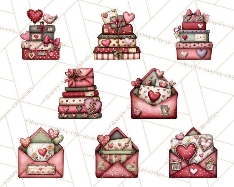 72 Png Romantic Valentine Letters Clip Art, Cards, Envelopes, Mailboxes ...
