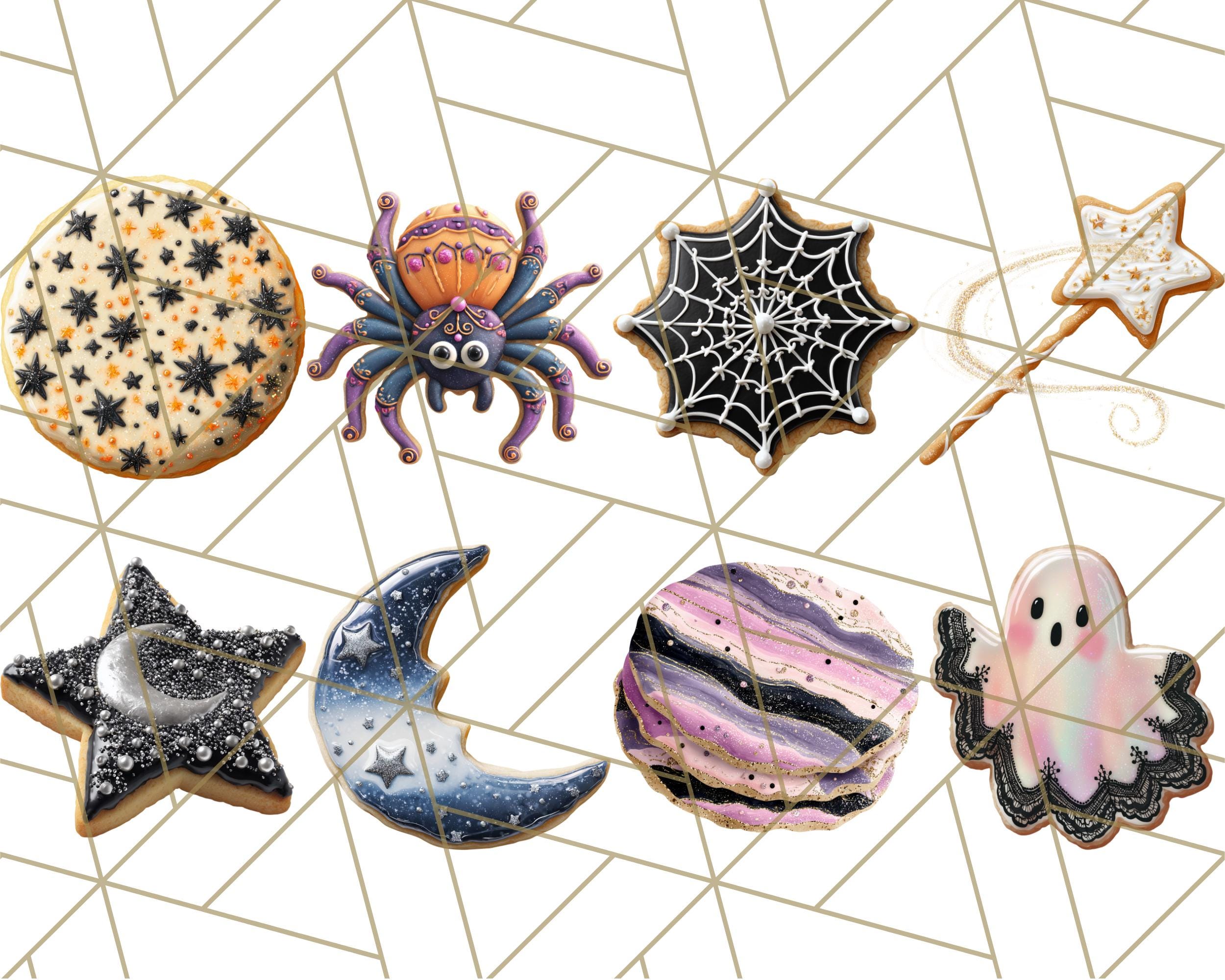 Halloween Cookie Clipart PNG, Spooky Sugar Cookie Clip Art, Cute Ghost ...