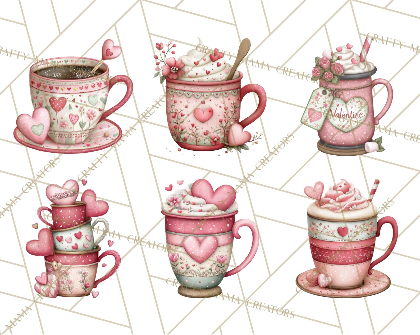 52 Png Valentine Coffee Clipart PNG, Cozy Coffee Mugs, Cocoa Cups ...