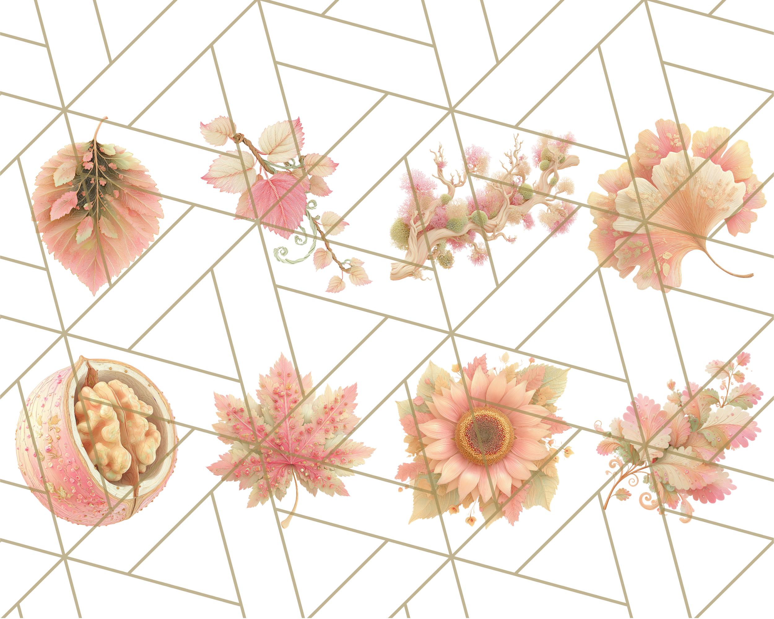 64 Png, Fall Foliage Clipart Bundle, Autumn Leaves Acorns PNG, Fall ...