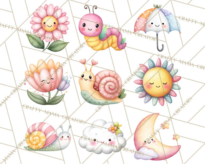 68 Png, Happy Spring Icons Clipart, Cute Kawaii Flowers Animals Food ...