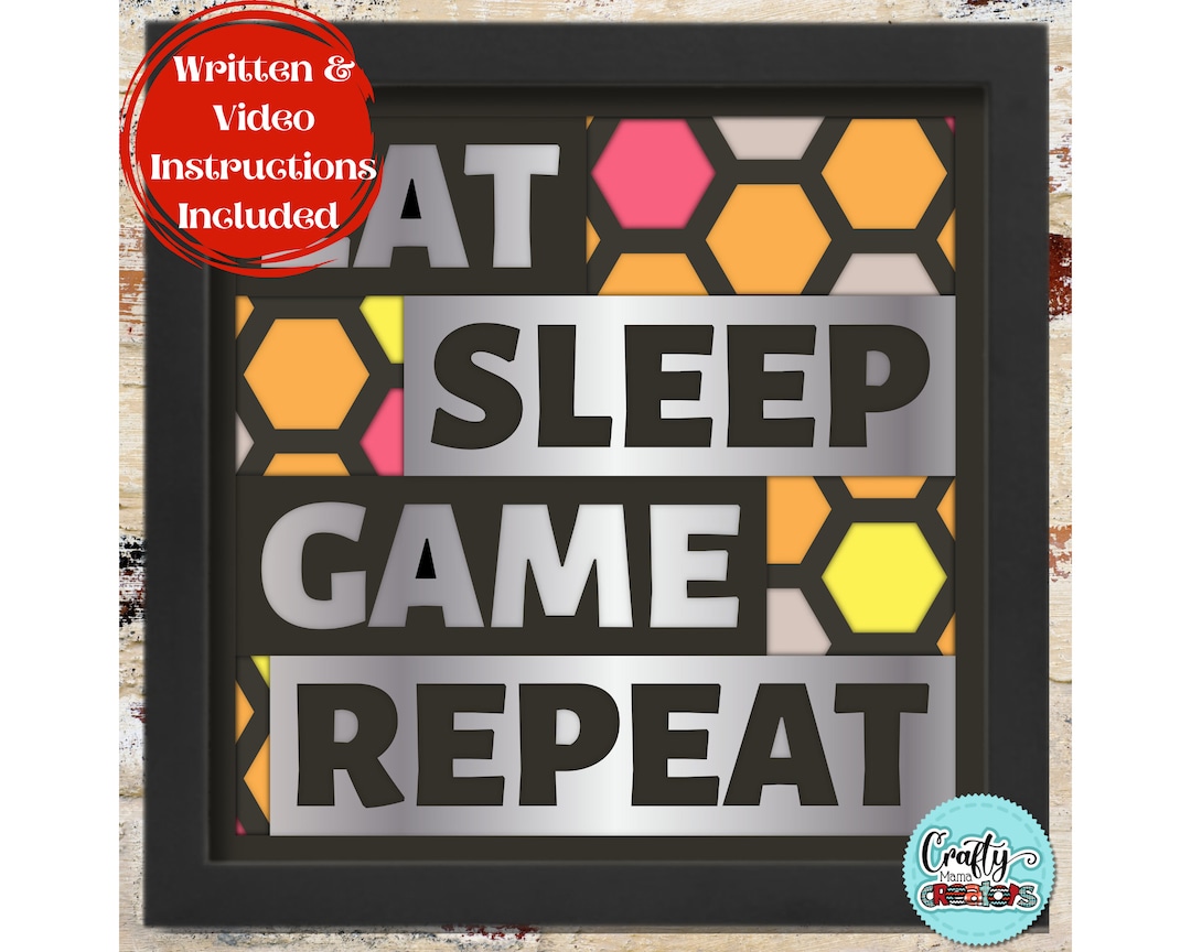 3D Gaming Shadow Box Svg, Gamer Shadow Box SVG, Video Game Layered ...