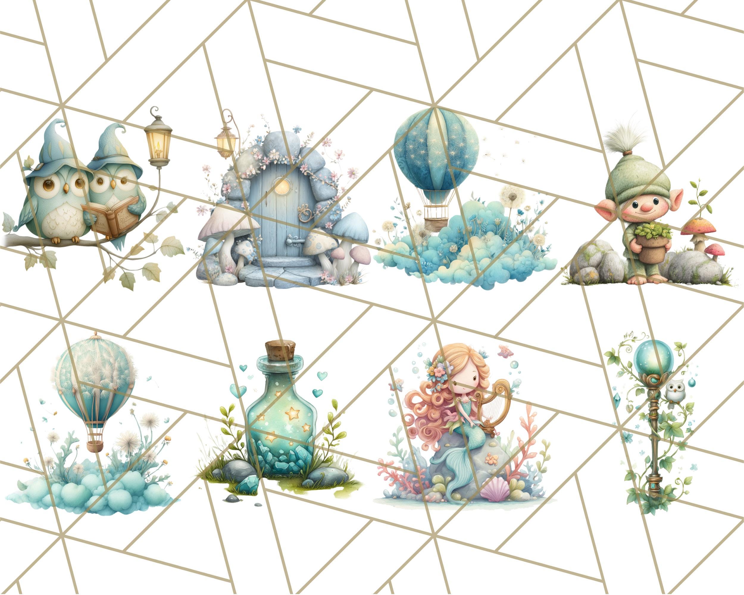 52 Magical Creatures Clipart Pngs, Fantasy Beast & Mythical Creature ...