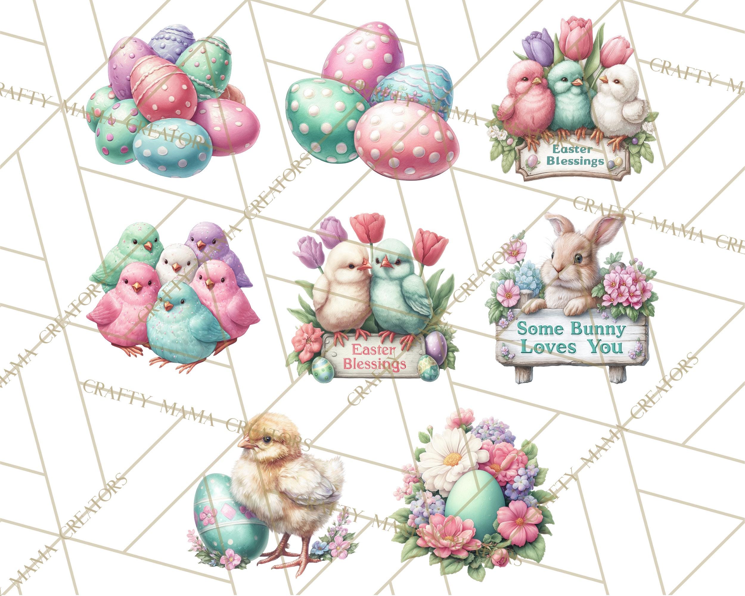 52 PNG, Easter Egg Hunt Clipart, Easter Bunny, Eggs, Candy, Signs ...