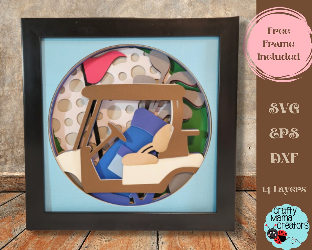 3D Golf Shadow Box Svg Golfing Shadowbox Svg Golf Ball 3D - Etsy