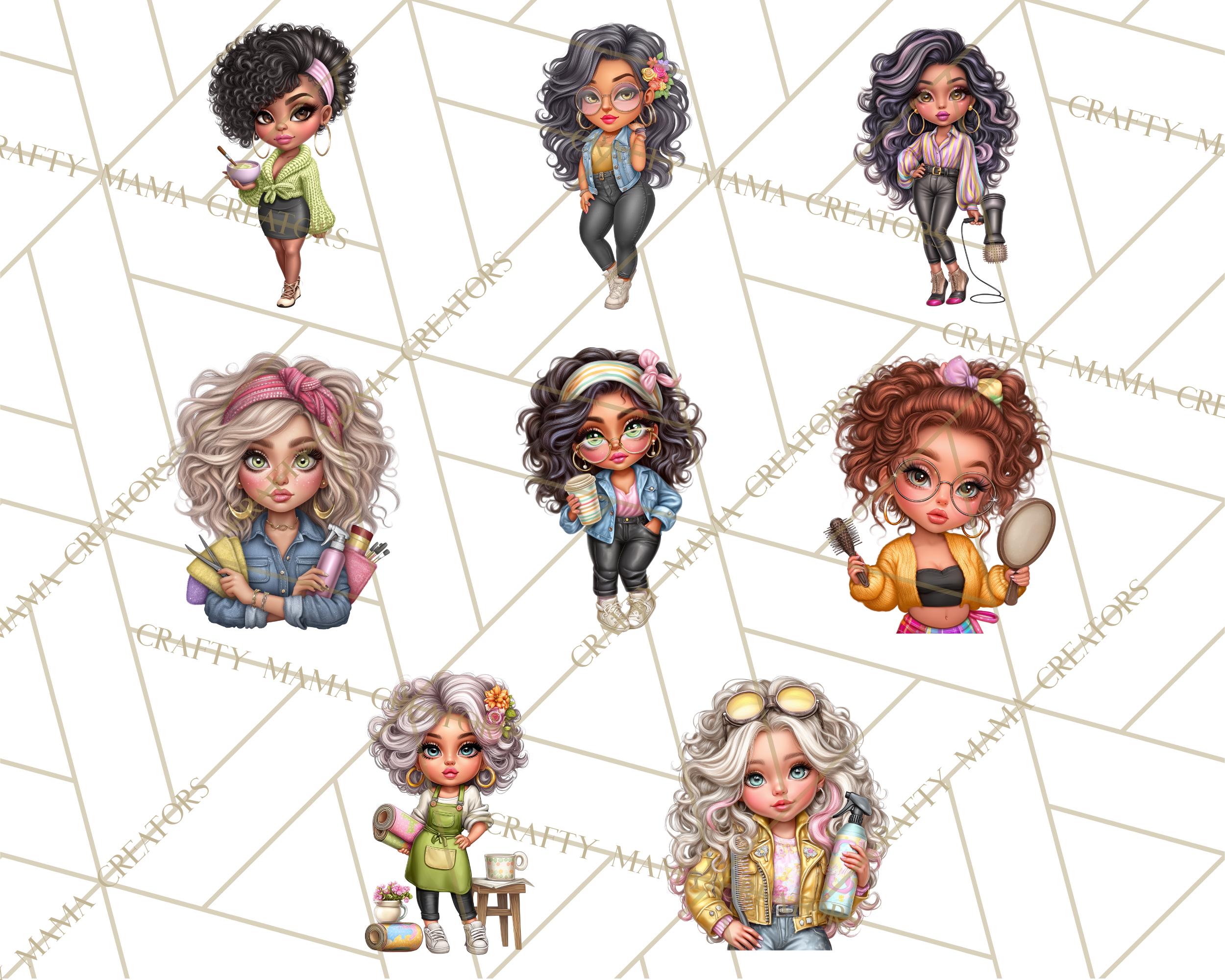 52 Png, Hairstylist Clipart PNG, Fashionable Hair Stylist Characters ...