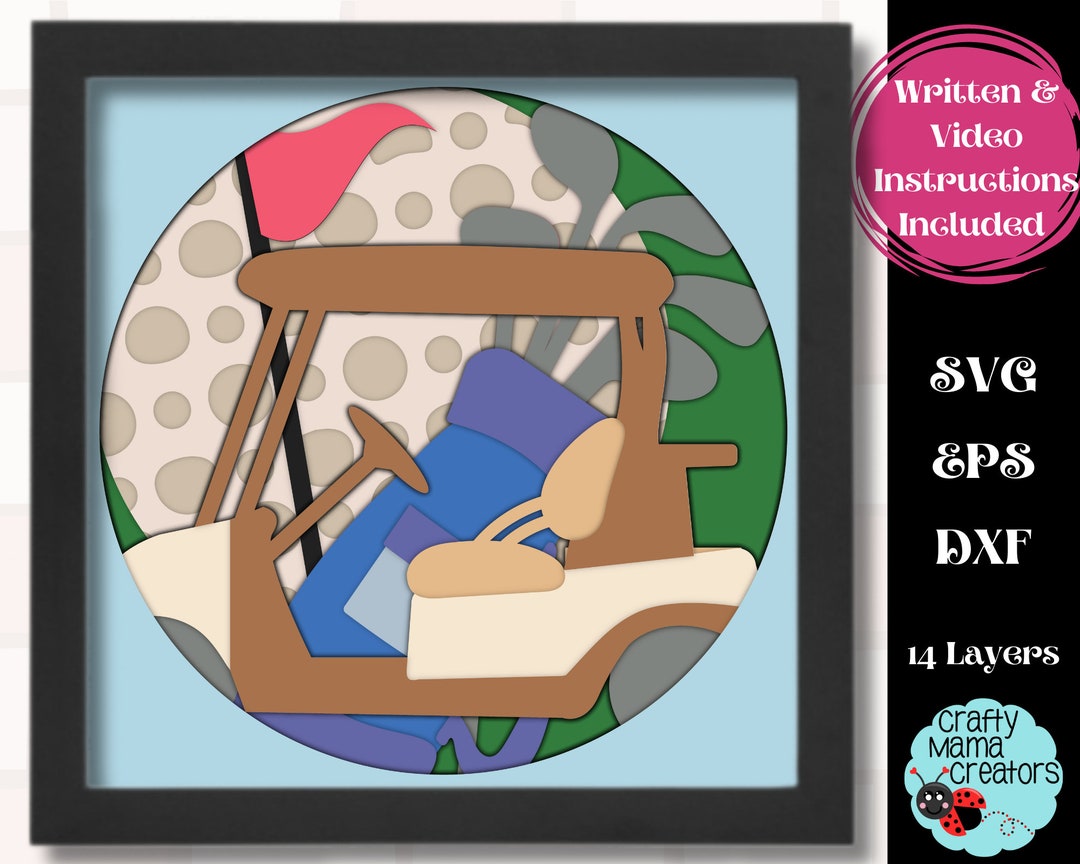 3D Golf Shadow Box Svg Golfing Shadowbox Svg Golf Ball 3D - Etsy