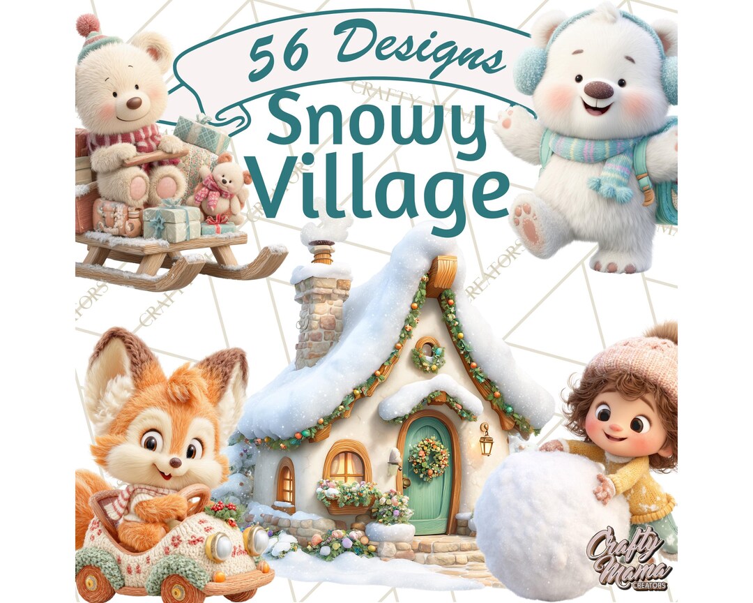 56 Png Winter Village Clipart, Snowy Clipart, Christmas Village Clip ...