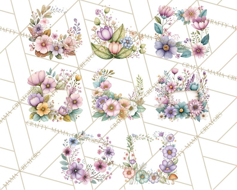 60 Png Spring Frames and Borders Clipart, Floral Frame PNG, Spring ...