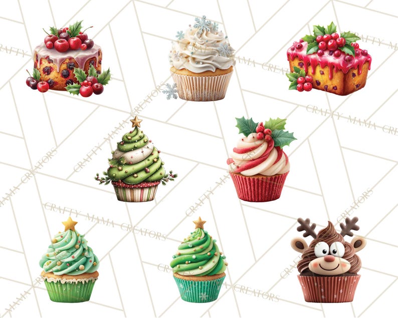 68 Png, Christmas Treats Clipart, Holiday Cookies Cupcakes Cocoa PNG ...