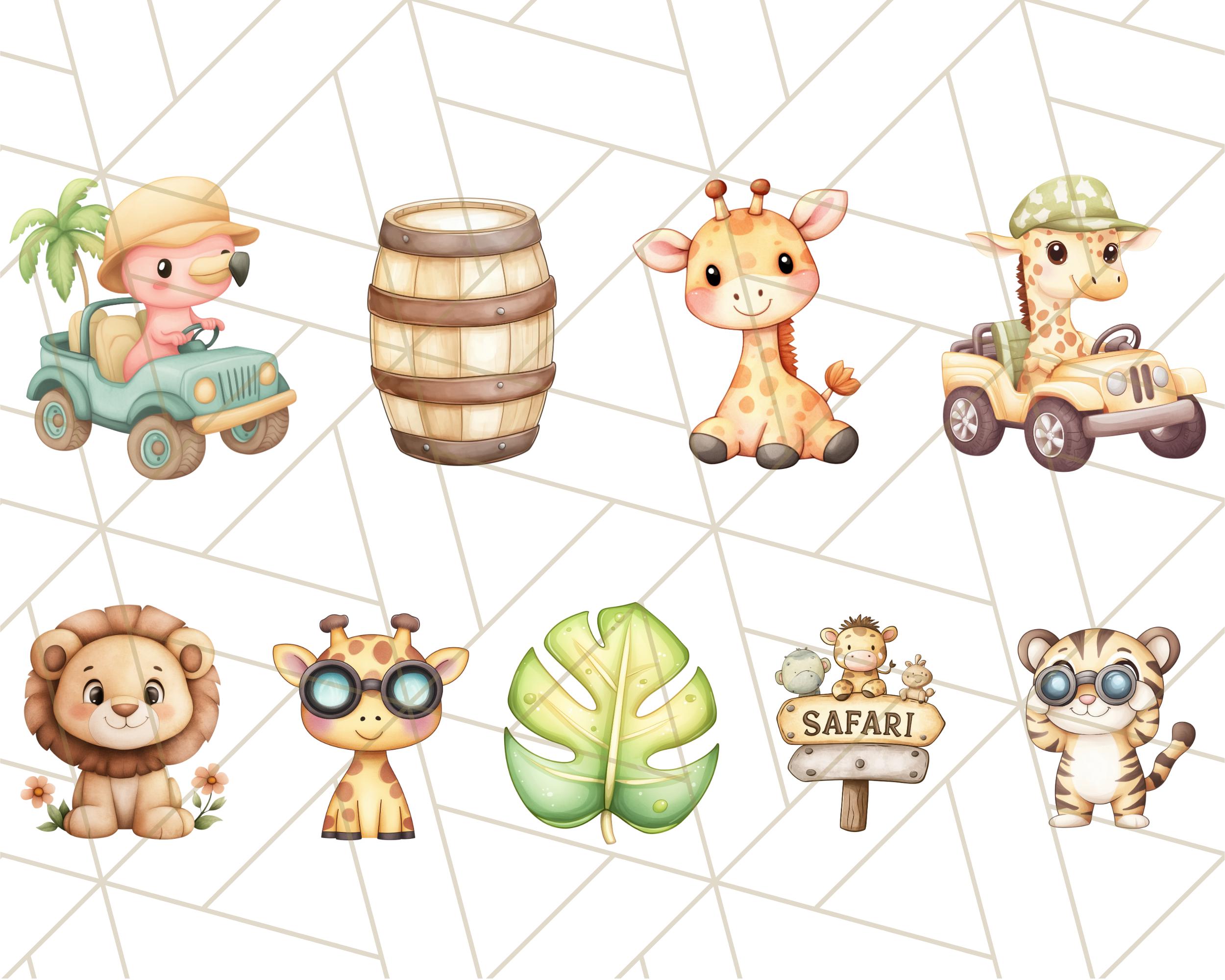 Safari Animals PNG Clipart, Cute Jungle Animals, Jeep Safari Adventure ...