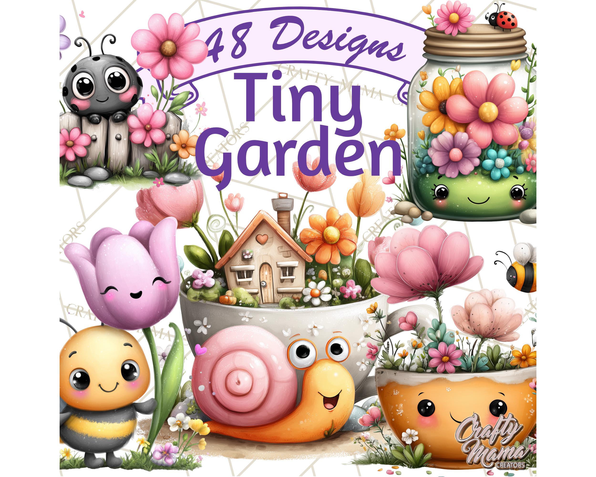 48 Png, Spring Mini World Clipart, Cute Kawaii Garden Scenes PNG, Tiny ...
