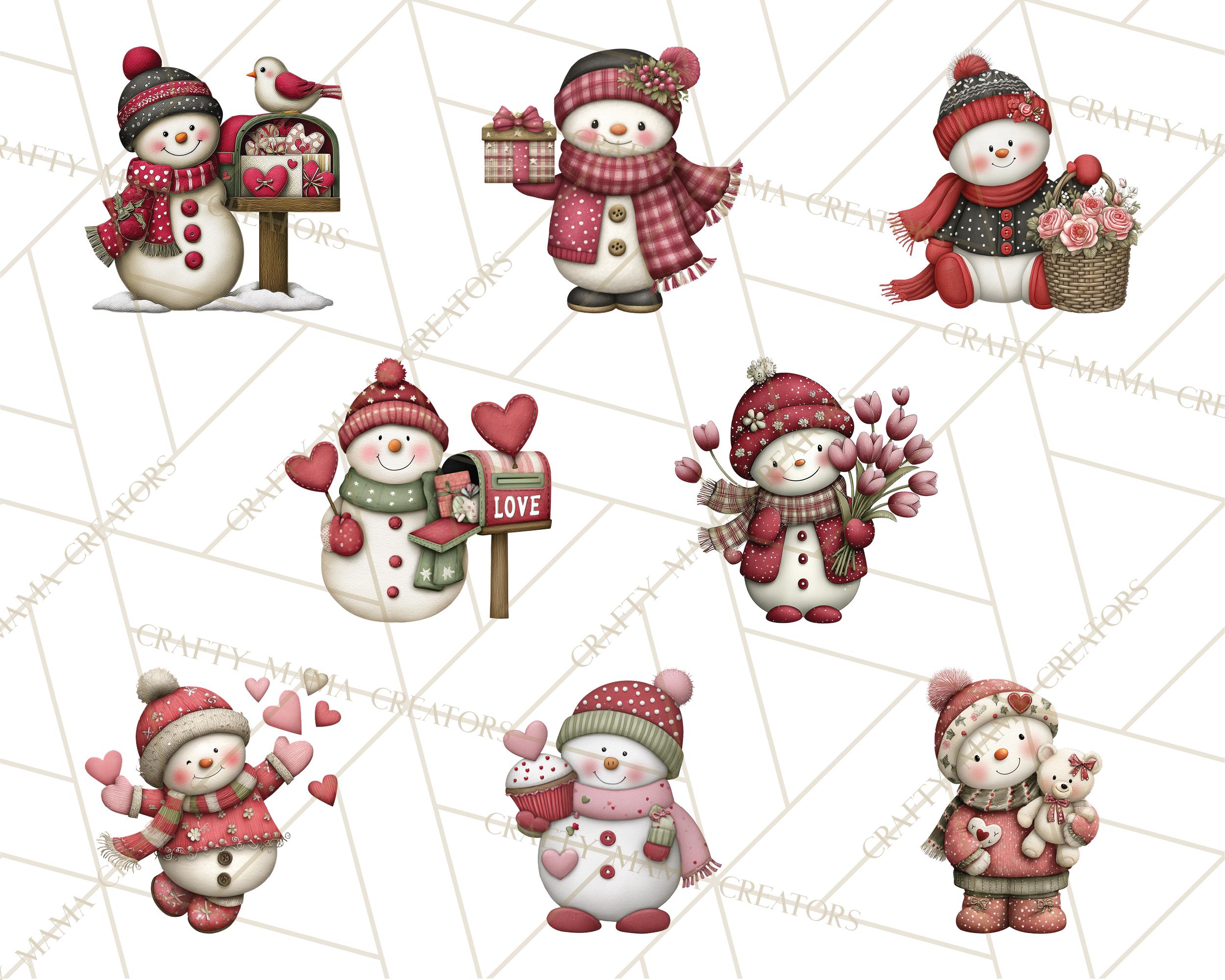 72 Png Valentine Snowman PNG, Romantic Snowman Clipart, Cute Winter ...