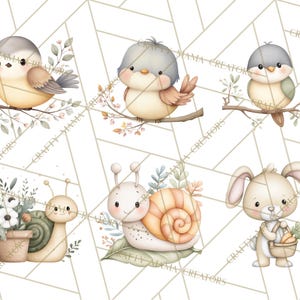 48 Png, Garden Animals Clipart PNG for Spring Planners and Stickers ...
