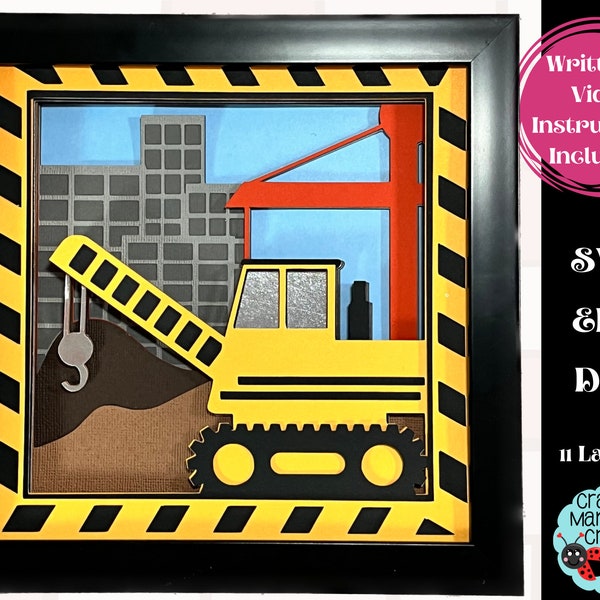 Tractor Cutting Shadow Box - Etsy