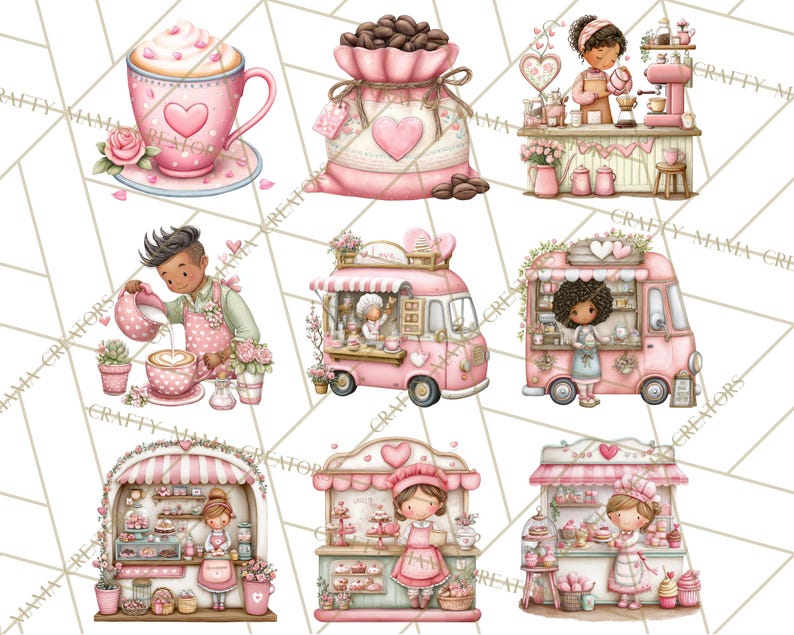 68 Png Valentine Coffee Shop, Cute Barista Clipart PNG, Cozy Cafe ...