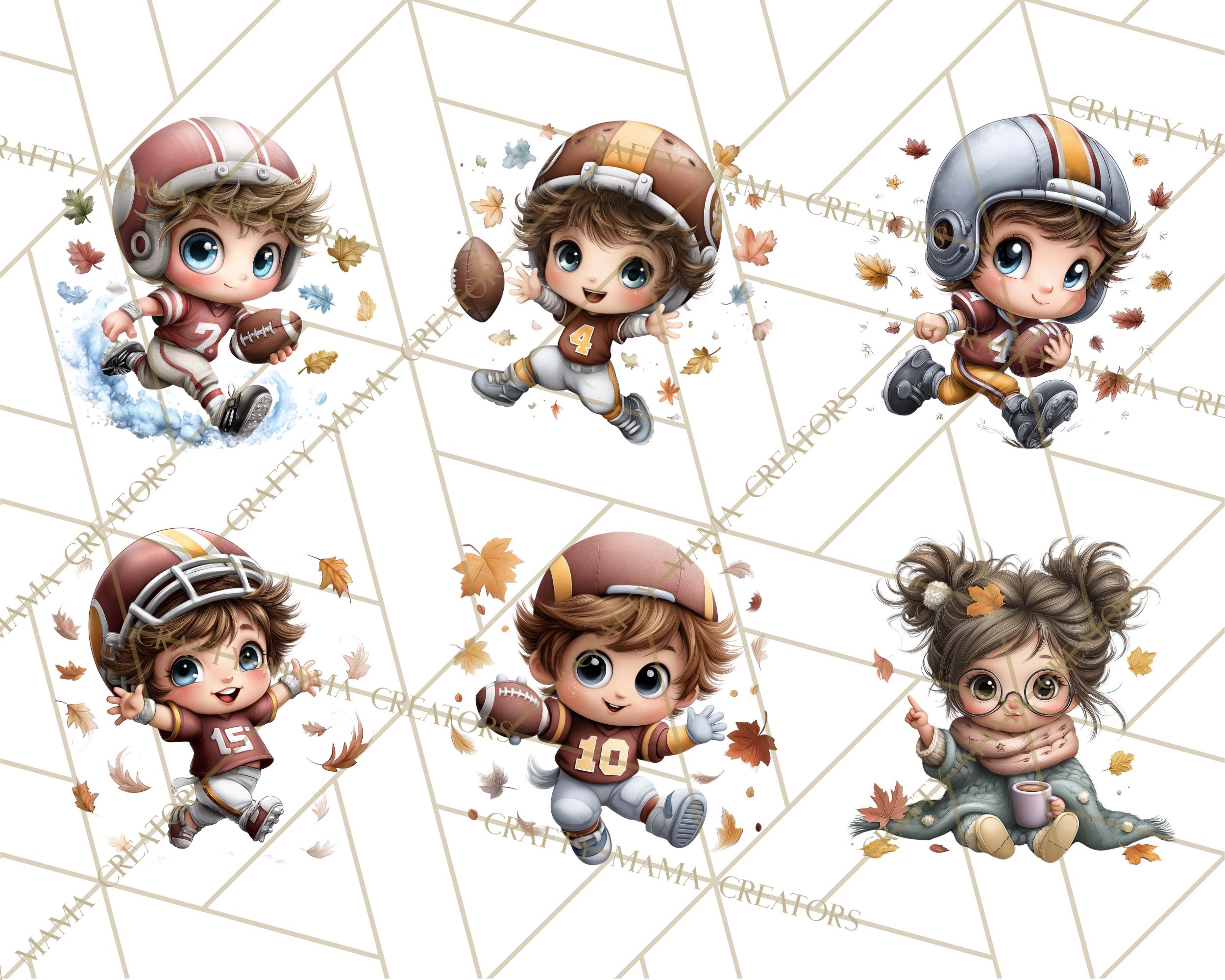 48 Png, Football Kids Clipart PNG, Fall Football Game Day Kids ...