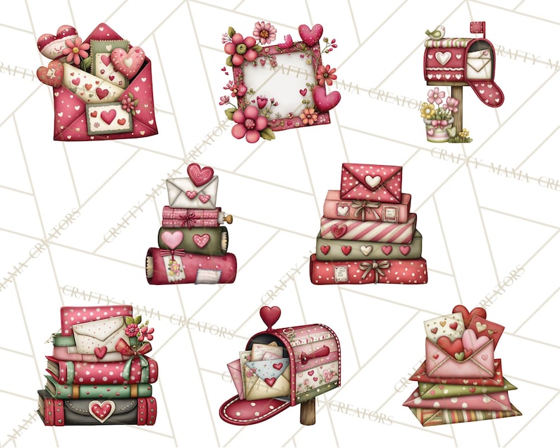 72 Png Romantic Valentine Letters Clip Art, Cards, Envelopes, Mailboxes ...