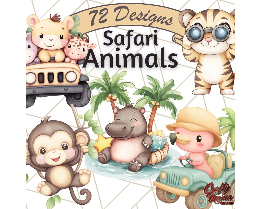 Safari Animals PNG Clipart, Cute Jungle Animals, Jeep Safari Adventure ...