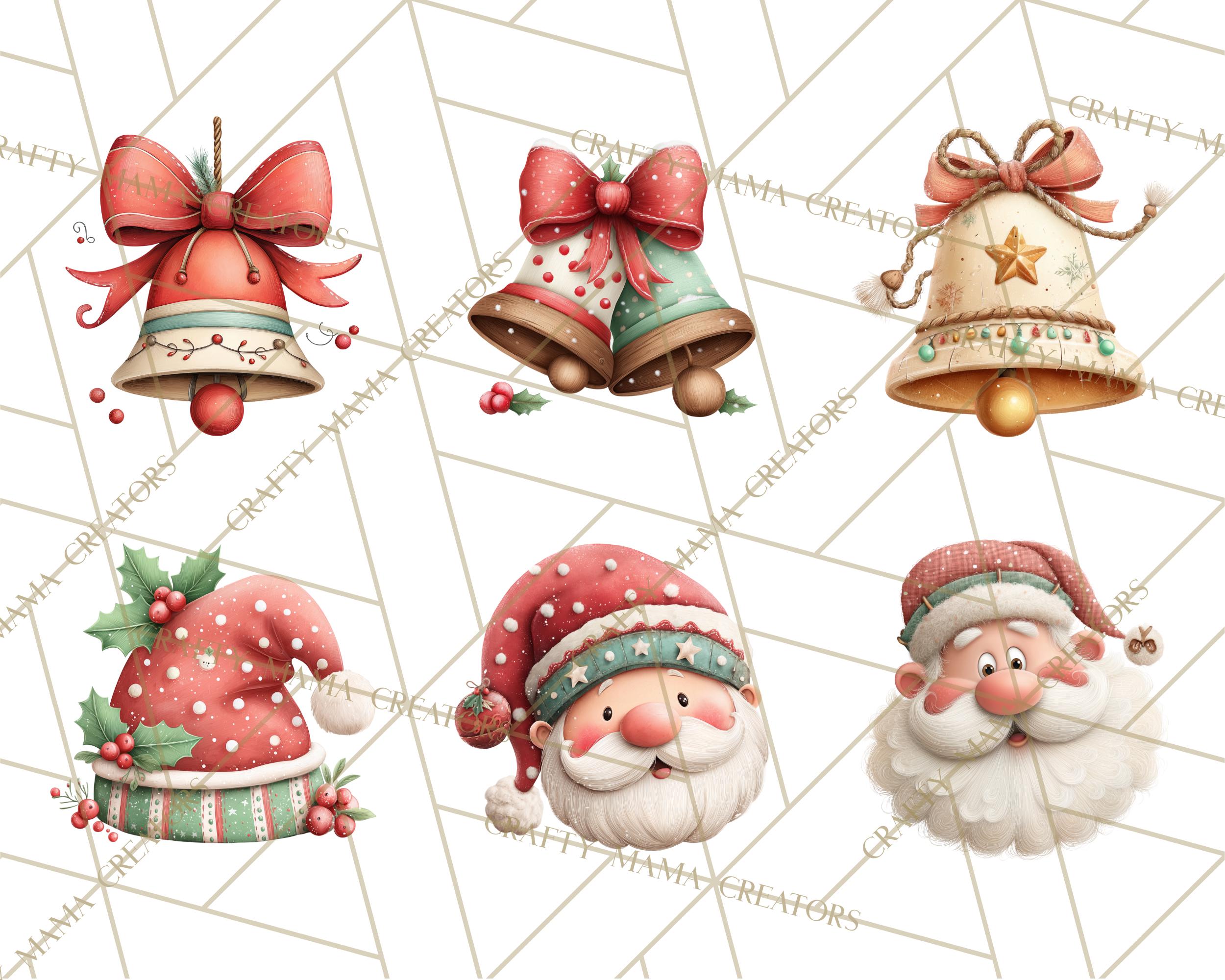 60 Png, Christmas Icons Clipart, Holiday PNG Elements, Cute Cartoon ...