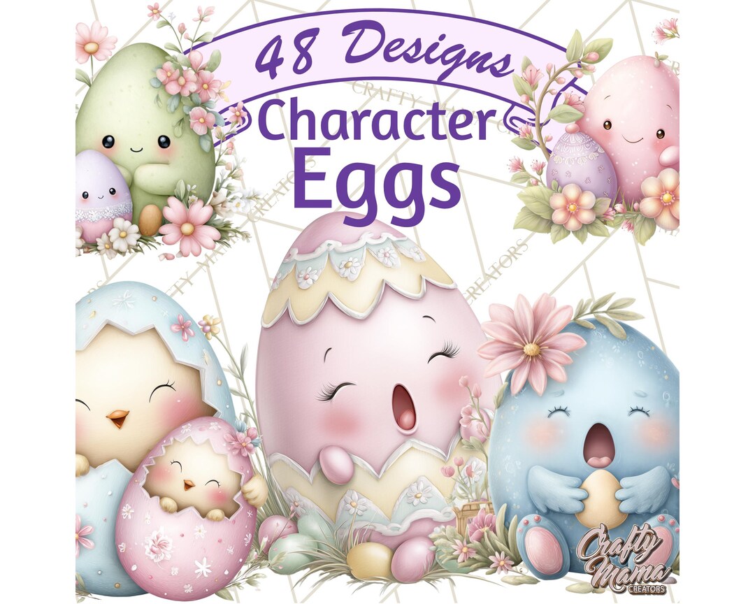 48 Png Easter Egg Clipart PNG, Cute Baby Easter Eggs With Faces ...