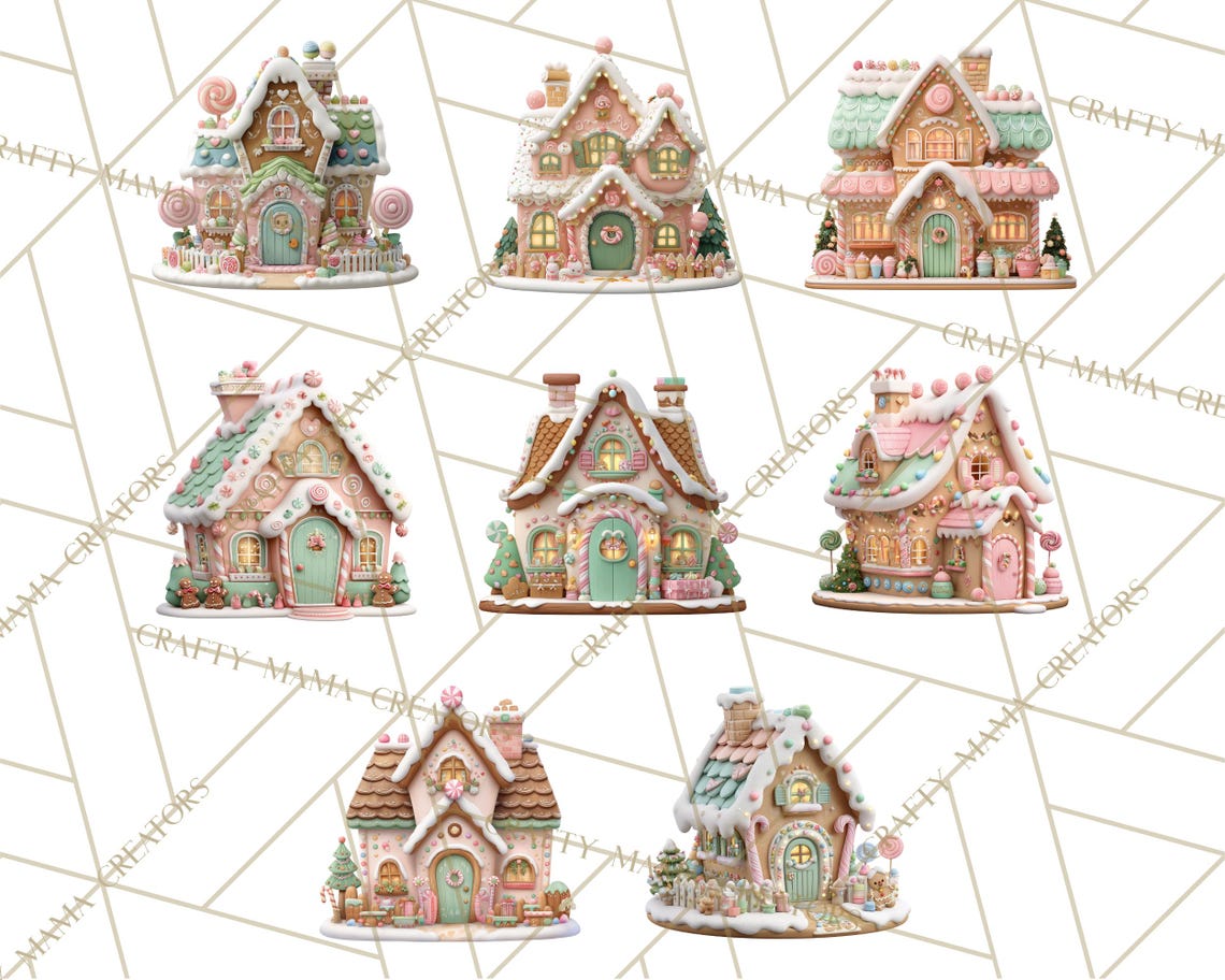 56 Png, Gingerbread Houses Clipart PNG, Christmas Gingerbread Houses ...