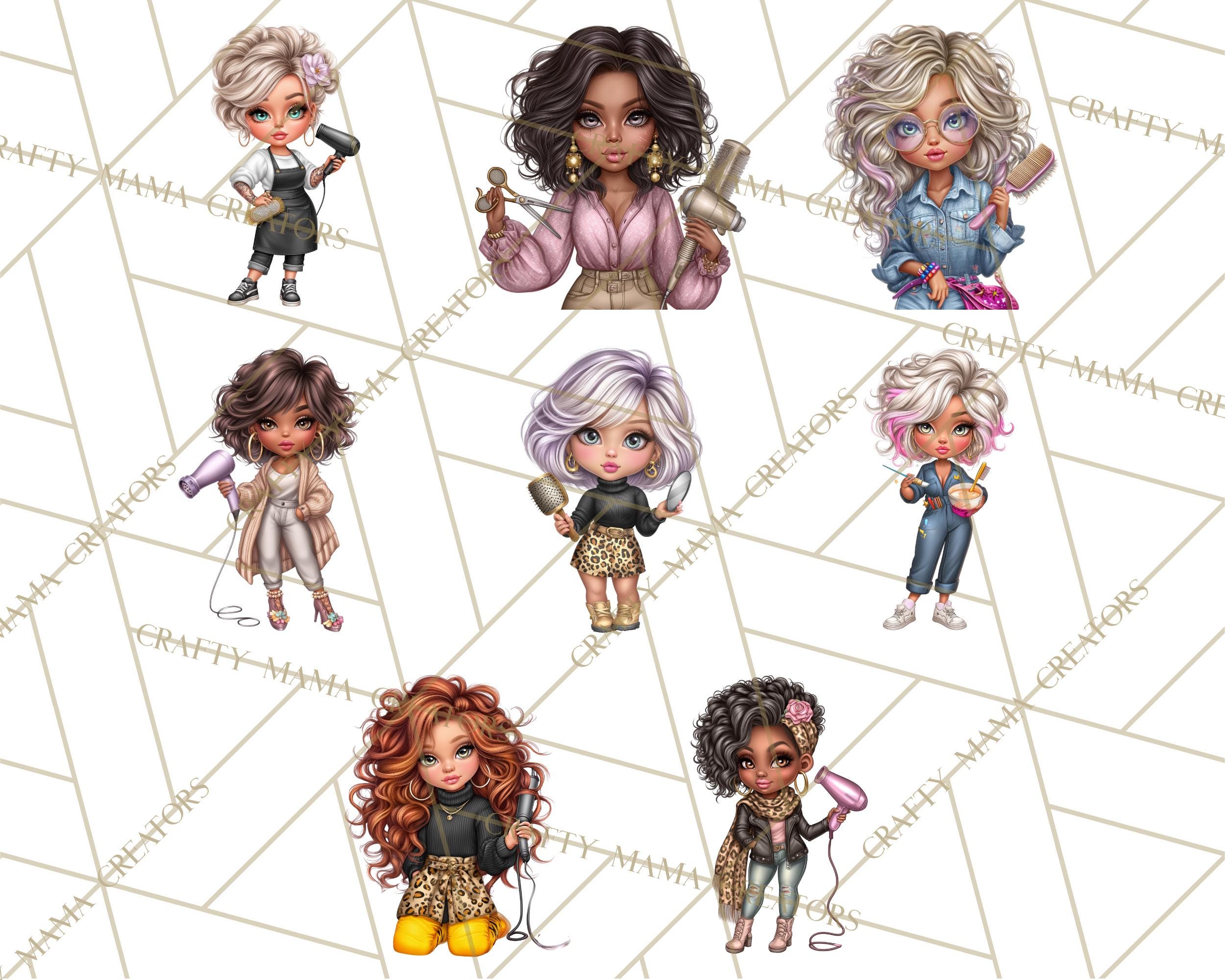 52 Png, Hairstylist Clipart PNG, Fashionable Hair Stylist Characters ...