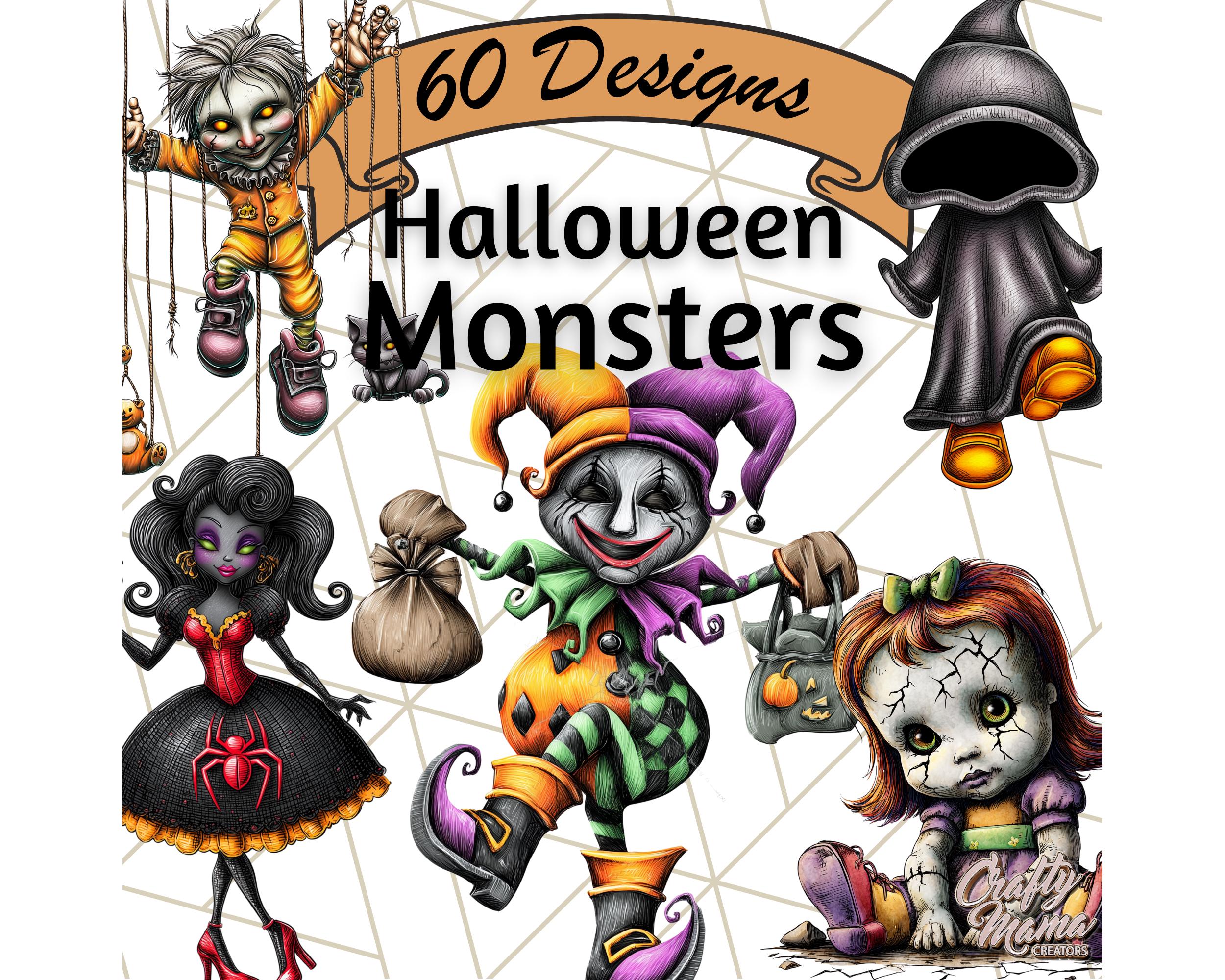 Halloween Monster Clipart PNG, Cute Scary Monster Art, Spooky Creature ...