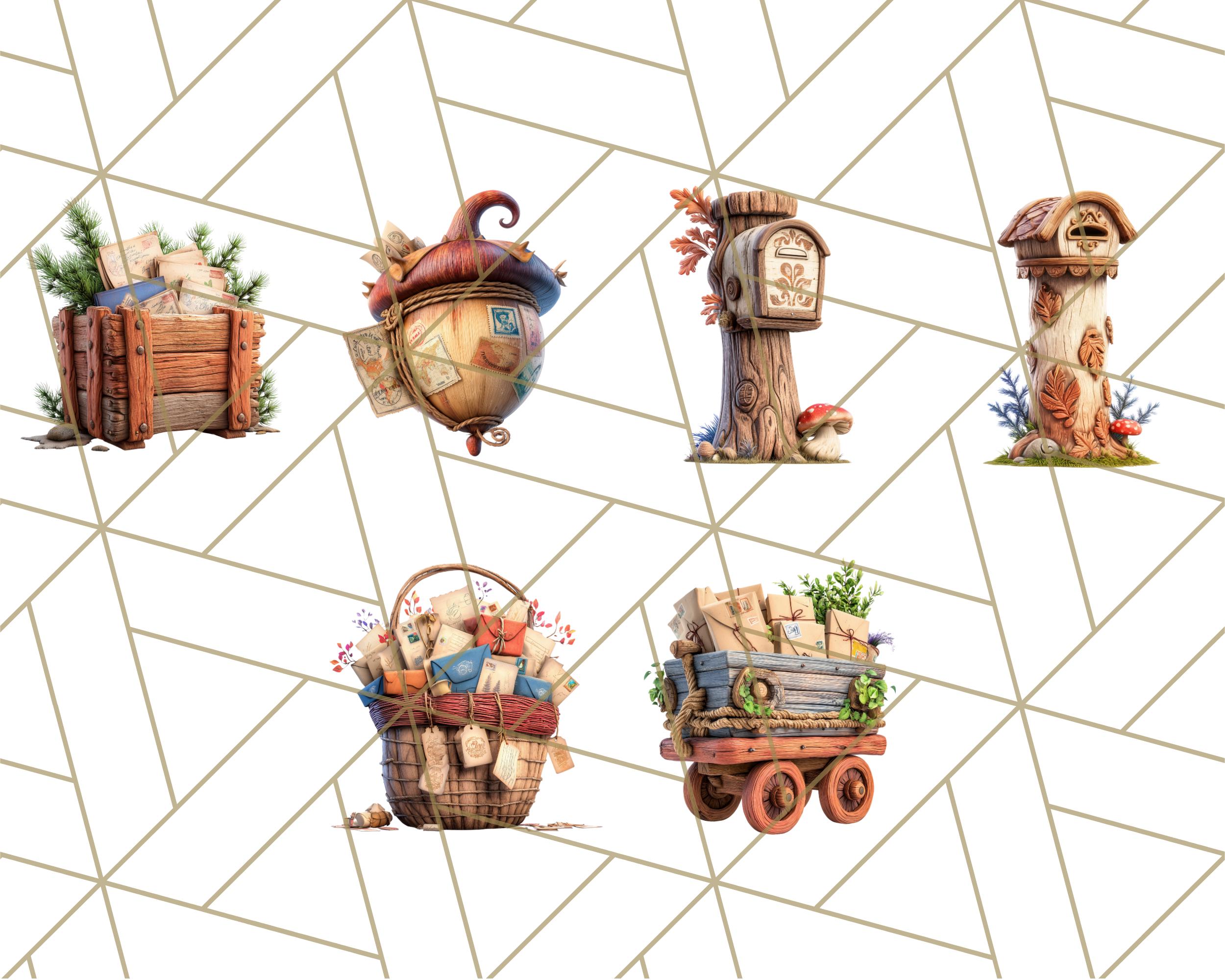 52 Forest Mail Delivery Clipart Pngs, Woodland Animal Mail Carriers ...