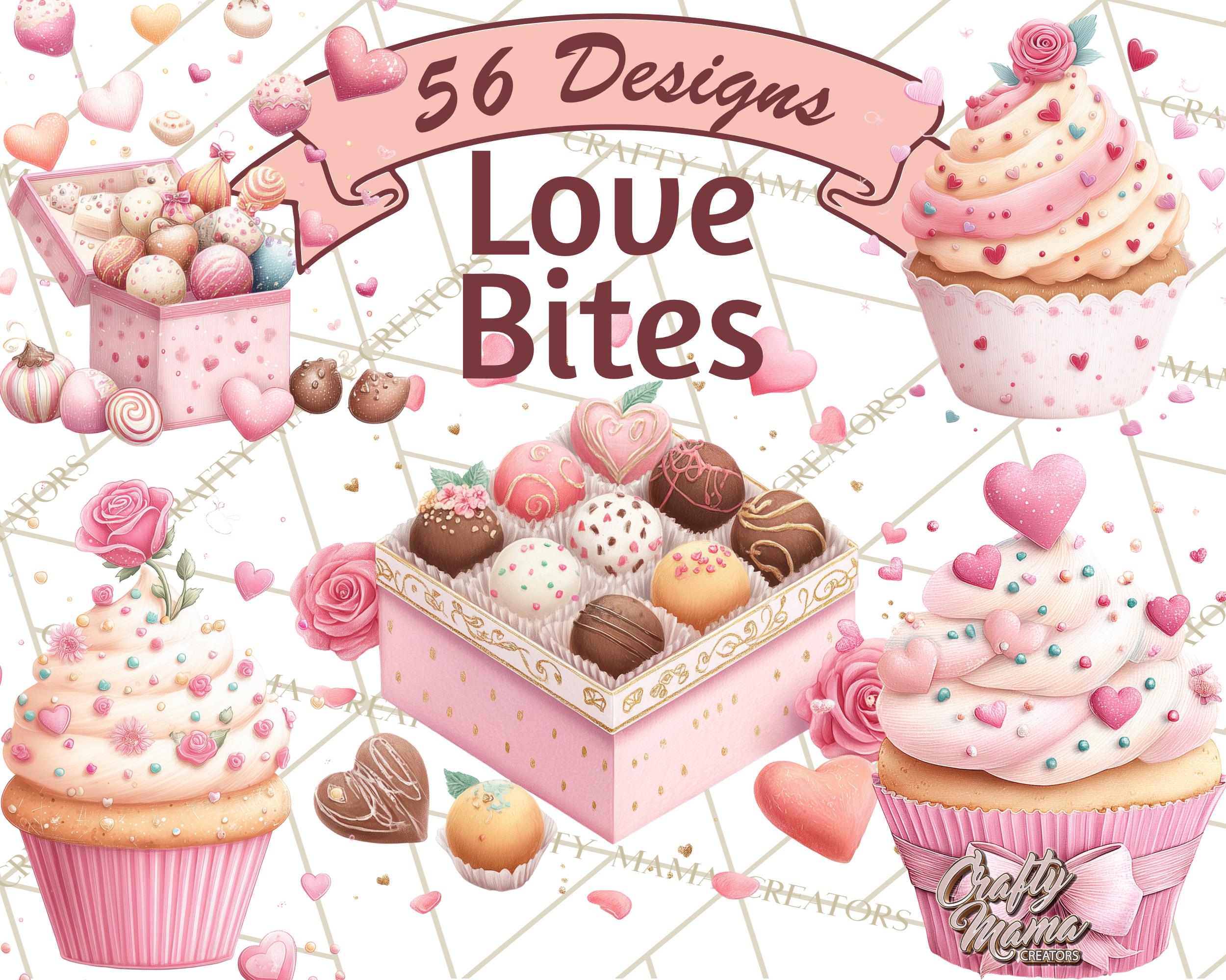 56 Png, Cute Valentine Dessert Clipart PNG, Whimsical Cupcakes, Heart ...