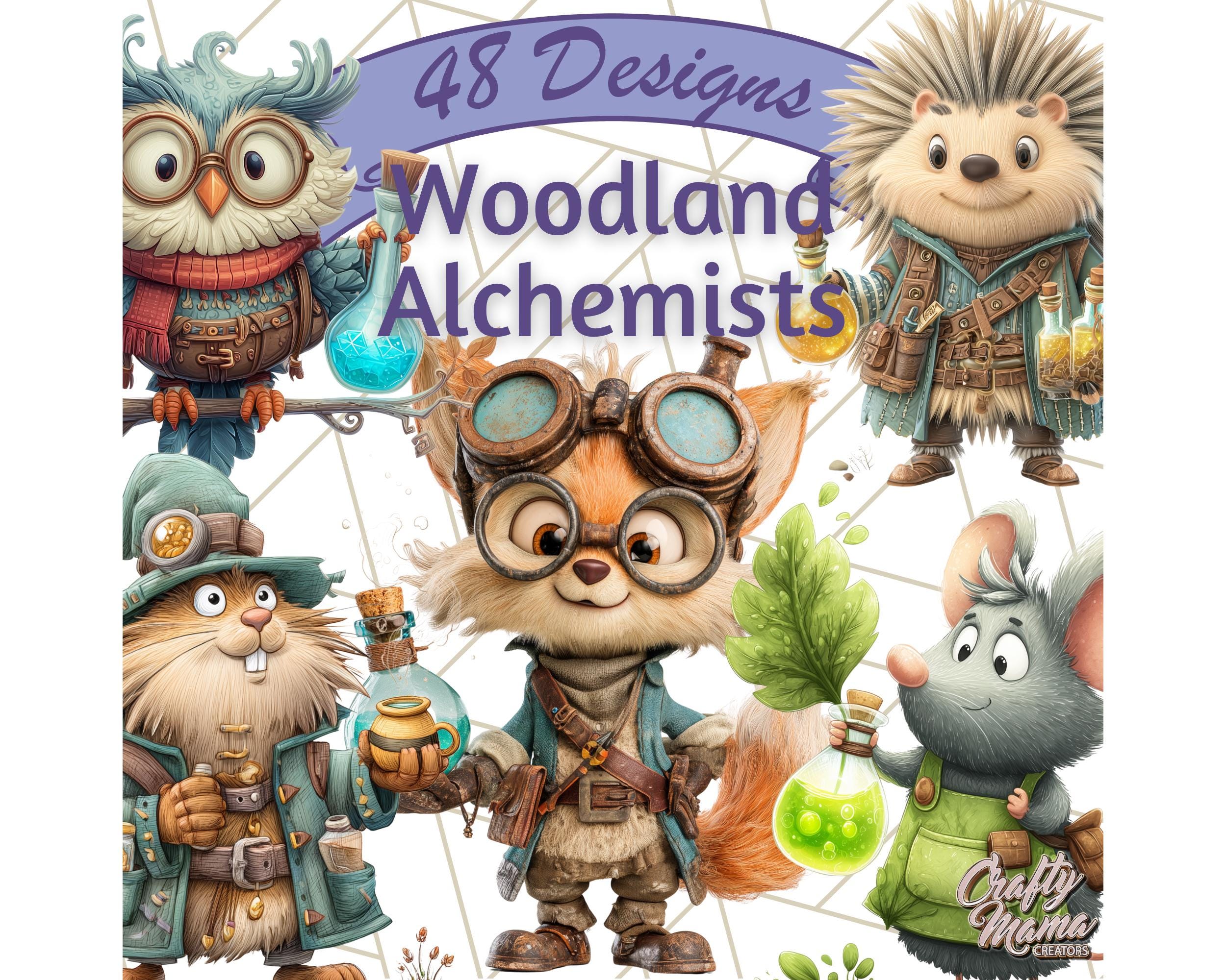 Forest Alchemist Animals Clipart, Woodland Potion Makers PNG, Cute ...