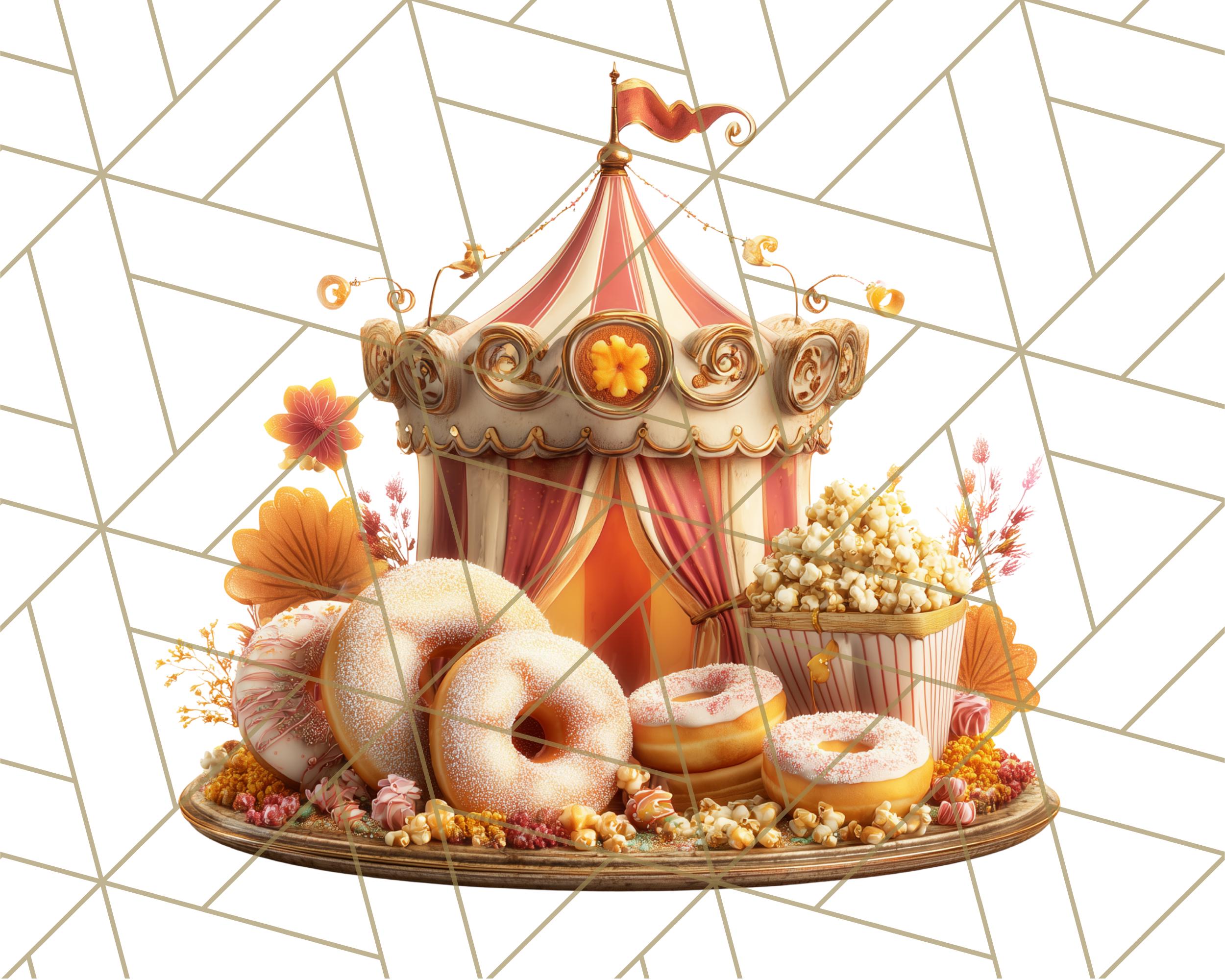 52 Png, Autumn Circus Clipart, Fall Carnival PNG, Cozy Vintage Circus ...