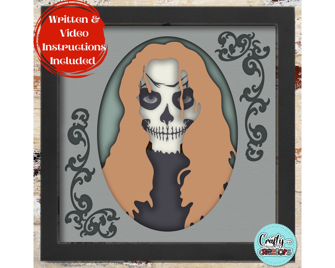 3D Halloween Svg Shadow Box, Skeleton Shadow Box Svg, Halloween 3D ...