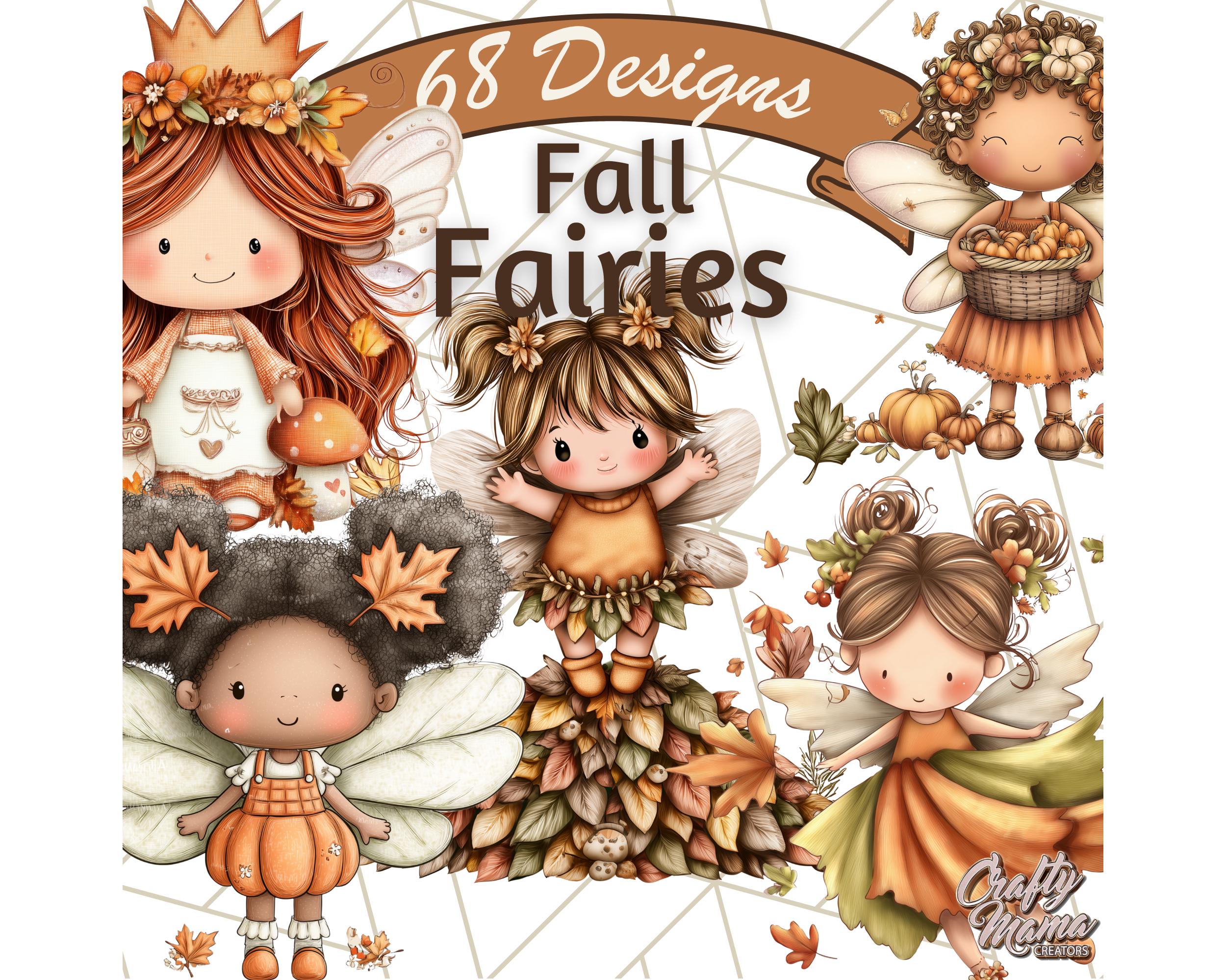 Fall Fairy Clipart PNG, Autumn Fairy People Clip Art, Cute Fairies With ...