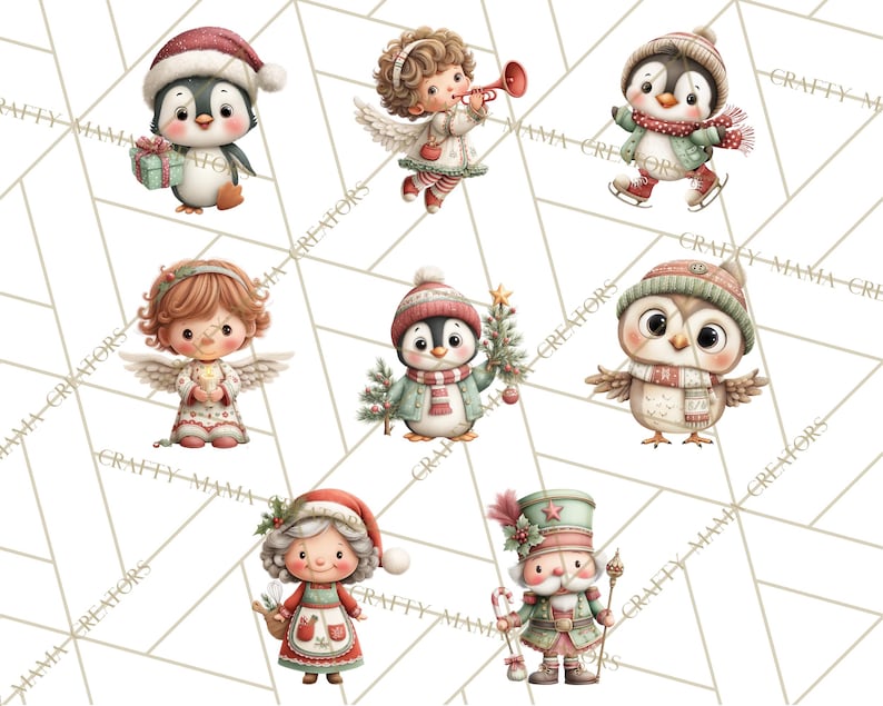 56 Png, Christmas Characters Clipart PNG, Cute Holiday Illustrations ...