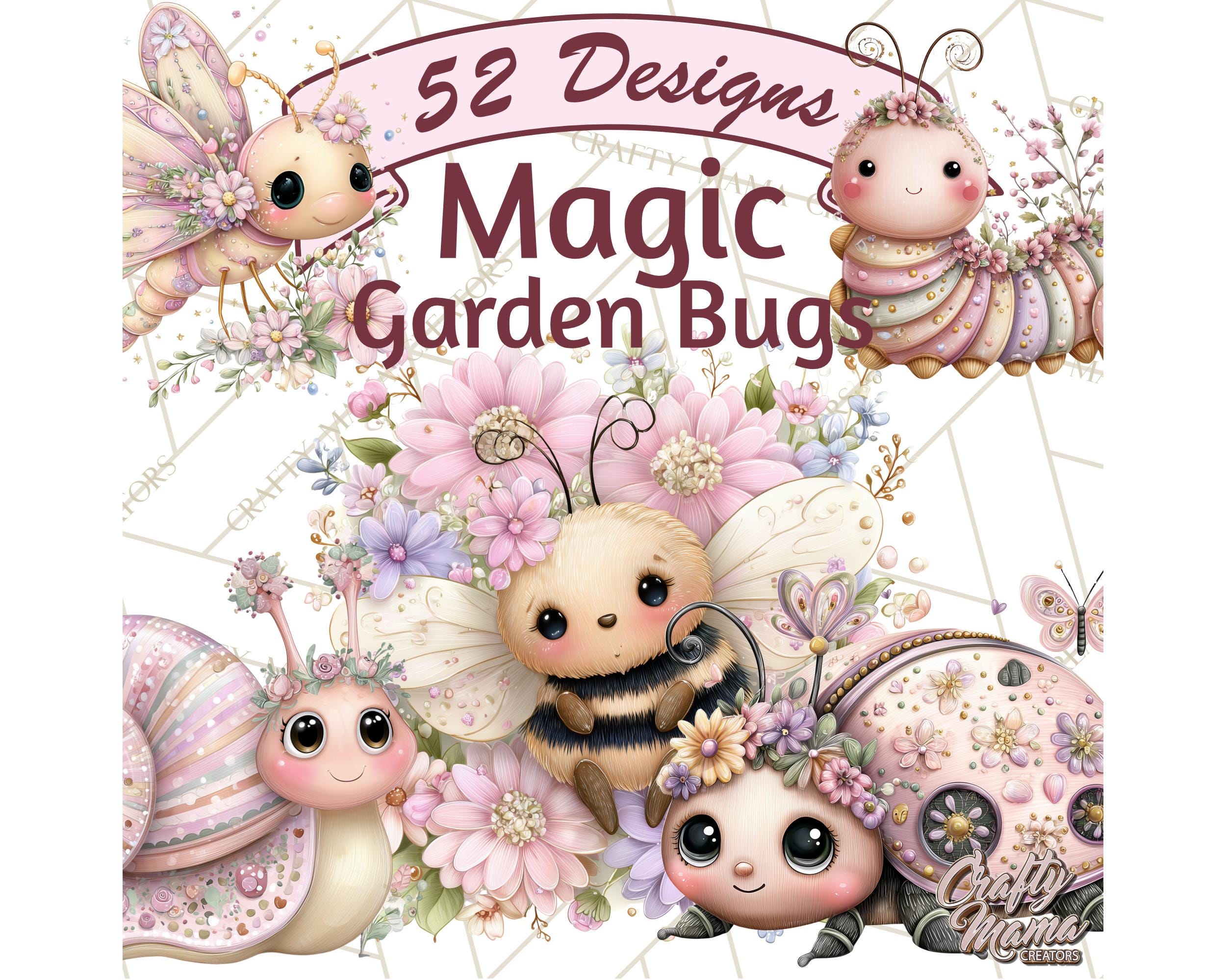 52 Png Magic Garden Bugs Clipart PNG, Pastel Fairy Garden Png, Kawaii ...