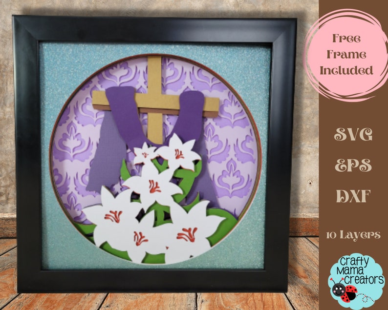 3D Easter Shadow Box Svg Christian Easter Cross Shadowbox - Etsy