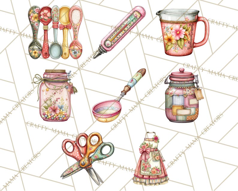 56 Png, Kitchen Clipart, Baking Tools PNG, Cooking Icons, Printable ...