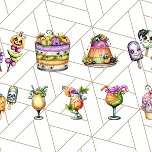 Summerween Tropical Treats Clipart PNG, Cute Halloween Ice Cream Clip ...