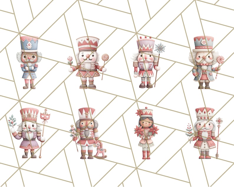 Nutcracker Clipart Set, Classic Christmas PNG, Holiday Nutcracker Png ...