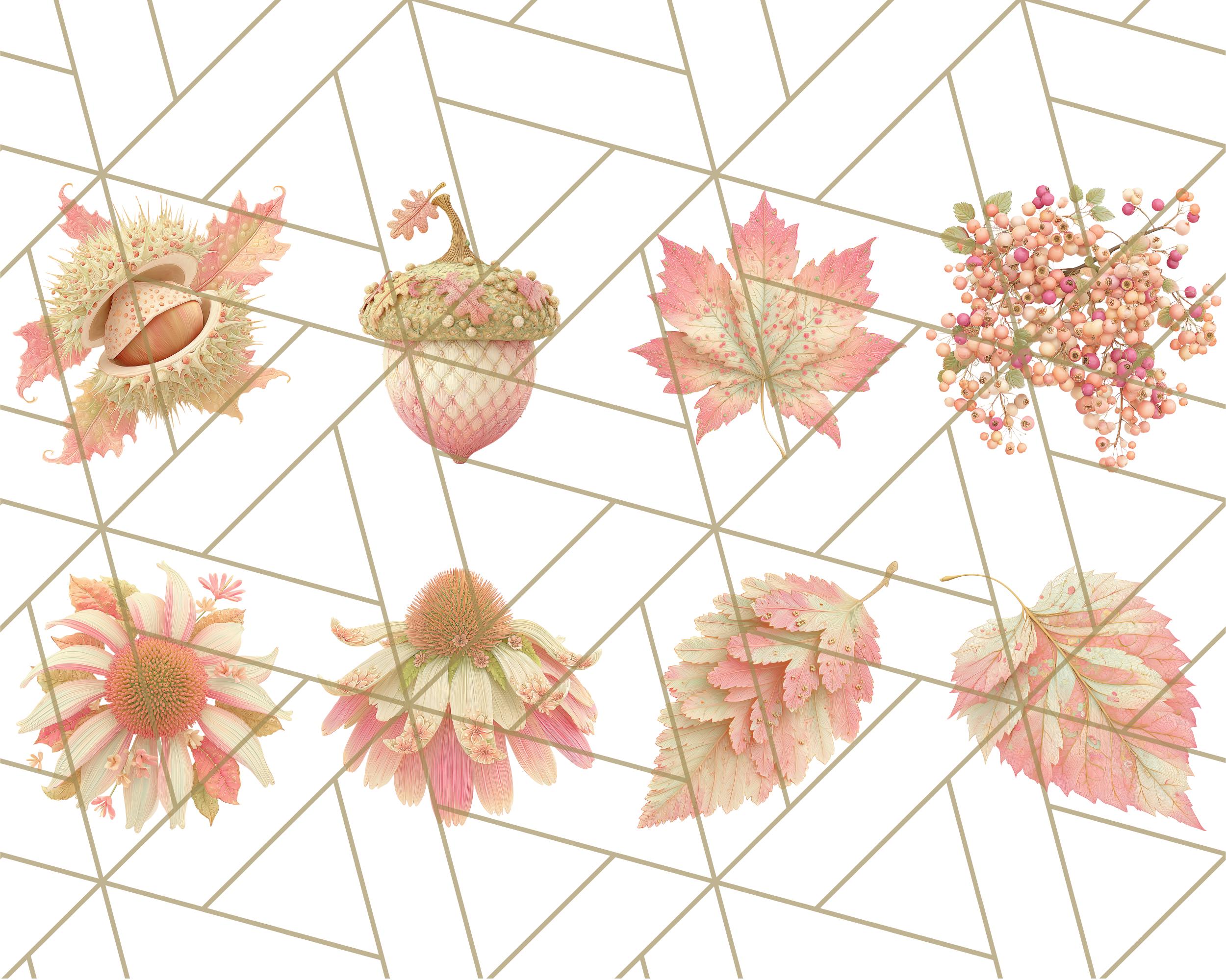64 Png, Fall Foliage Clipart Bundle, Autumn Leaves Acorns PNG, Fall ...