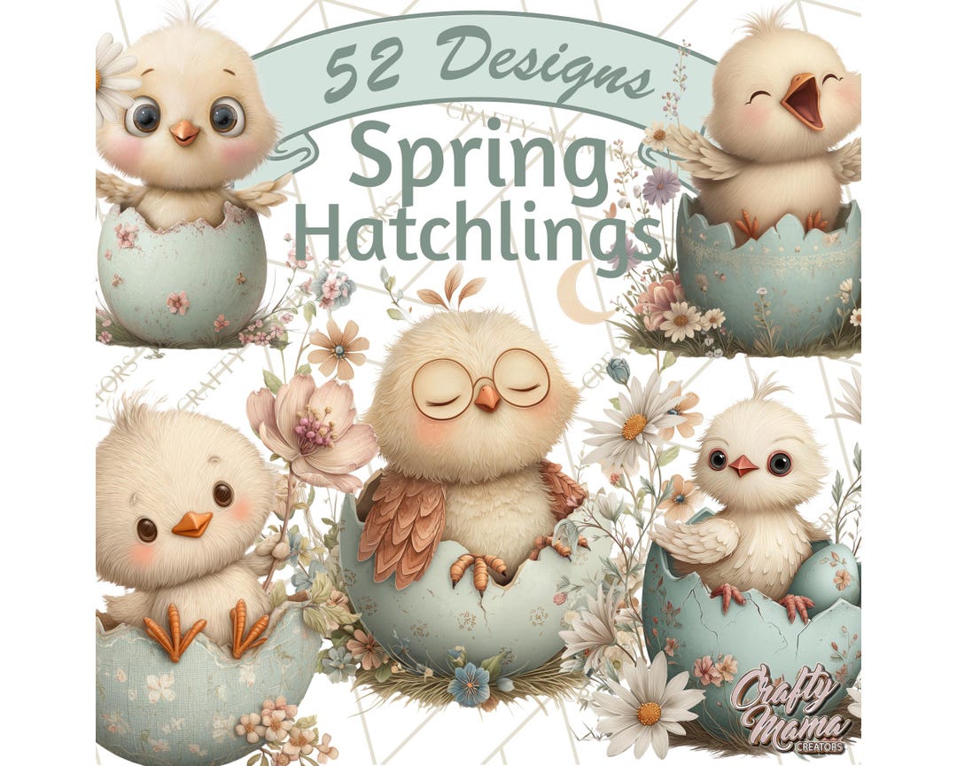 52 Png Easter Chick Clipart PNG, Baby Chicks Hatching Eggs, Cute ...