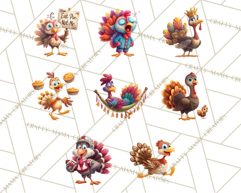 52 Png Whimsical Turkey Clipart, Thanksgiving Turkey PNG, Cute Cartoon ...