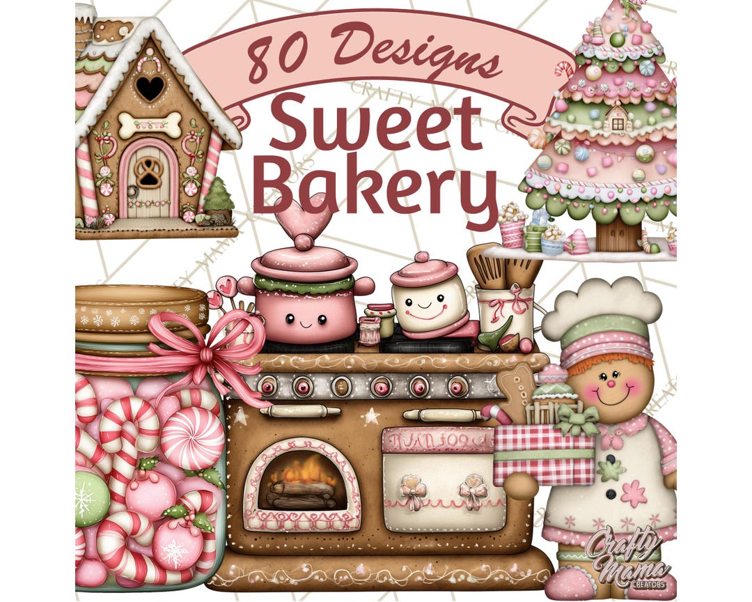 80 Png, Gingerbread Bakery World Clipart PNG, Sweet Christmas Cookie ...