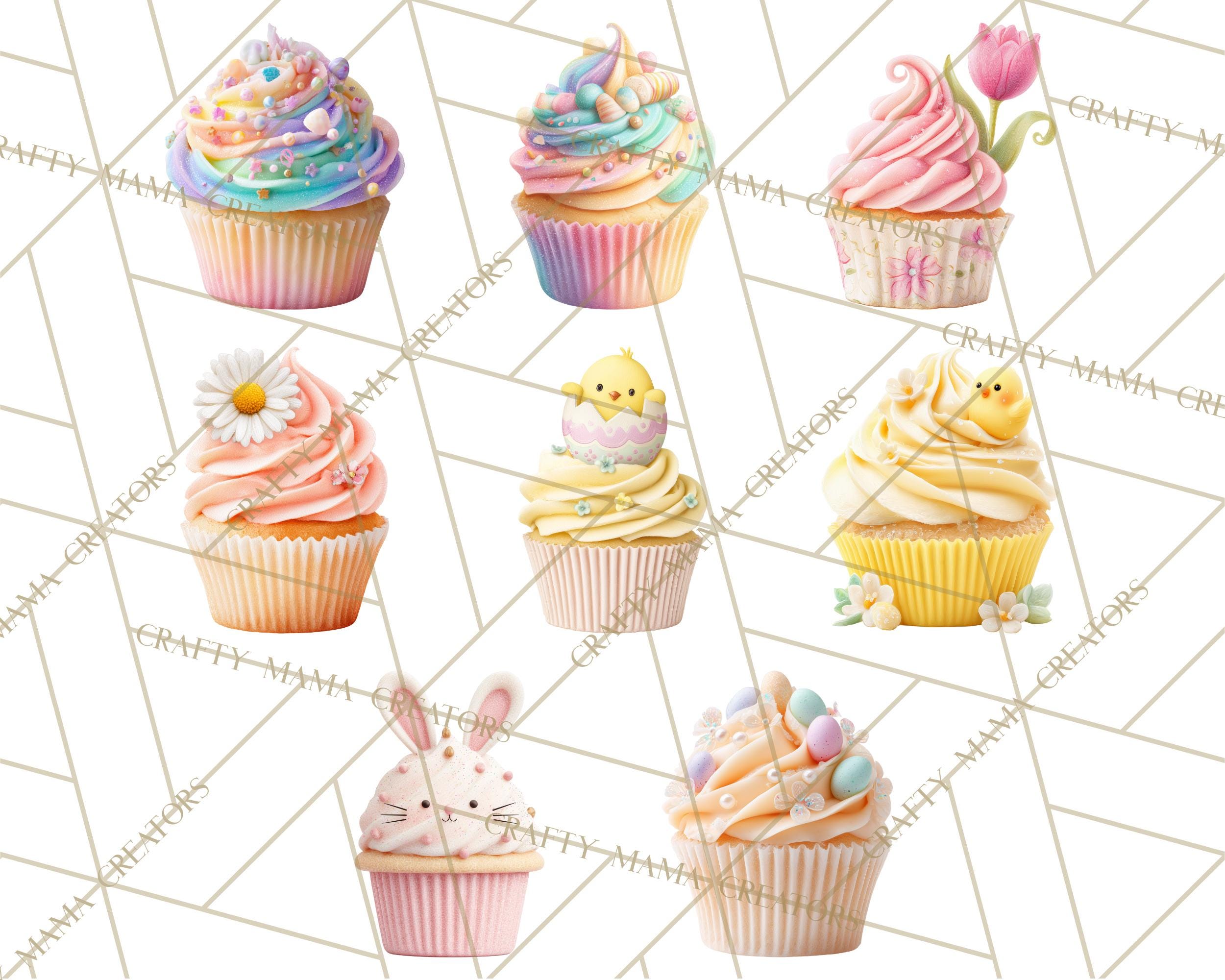 68 Png, Easter Cupcakes Clipart, Pastel Easter Desserts, Bakery Style ...