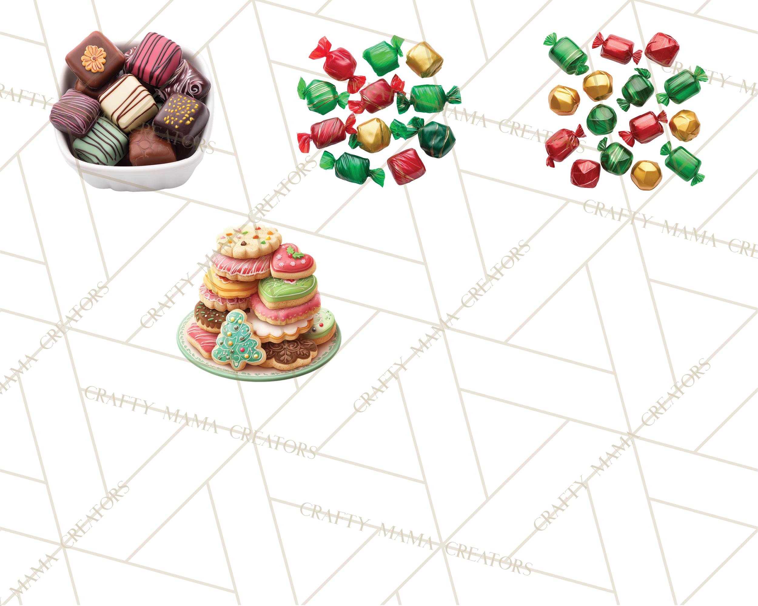 68 Png, Christmas Candy Clipart, Holiday Treats PNG, Realistic ...