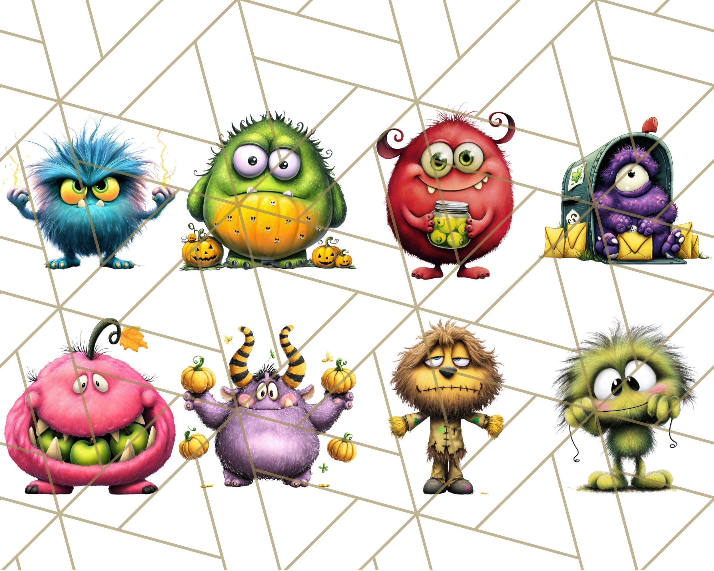 Quirky Monster Clipart PNG, Cute Weird Monster Art, Funny Spooky ...