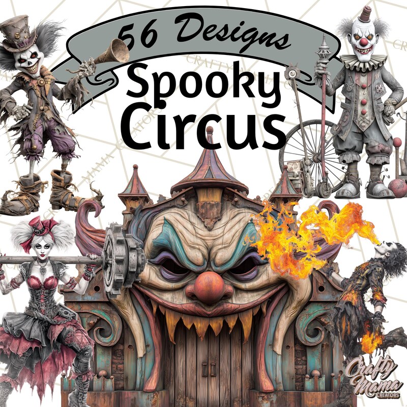 Creepy Circus Art - Etsy