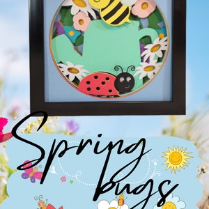 3D Spring Shadow Box Svg Flower Garden Shadowbox Svg Spring - Etsy